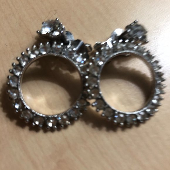 Bogoff | Jewelry | Vintage Bogoff Round Dangling Rhinestone Clip ...